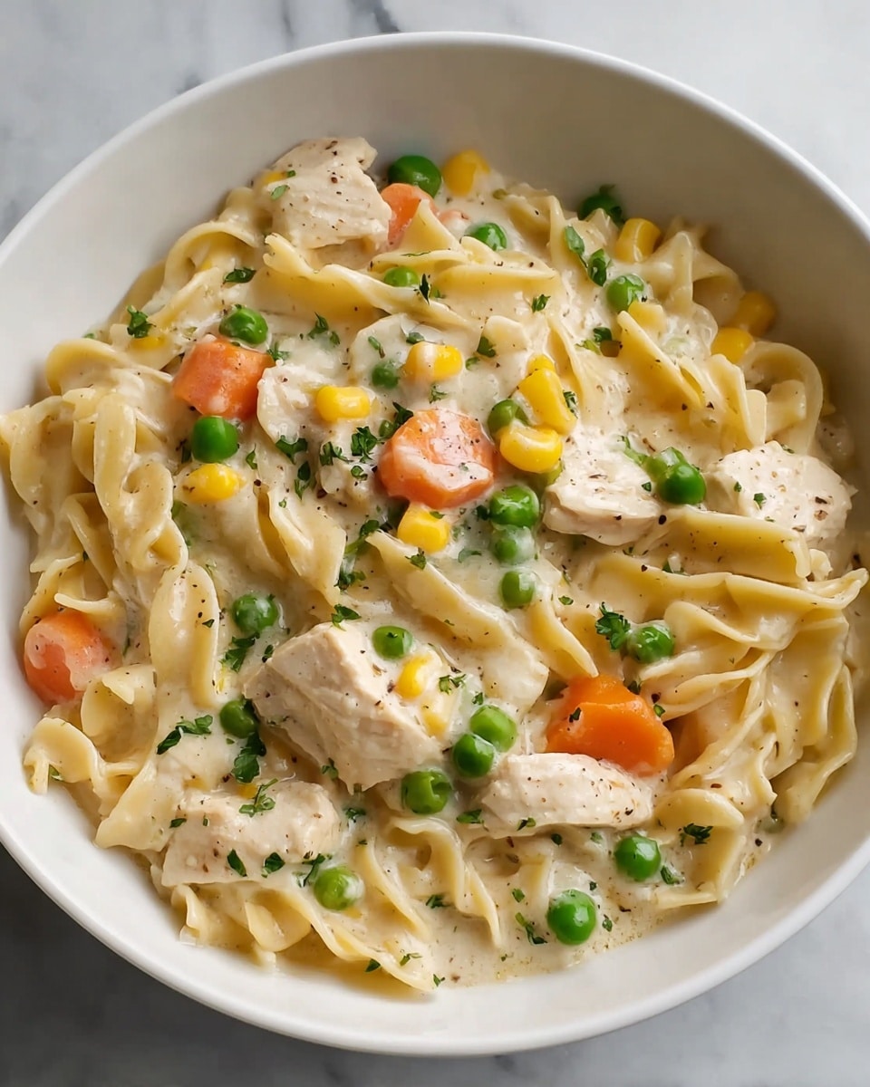 Chicken Pot Pie Pasta - Hearty & Comforting Dinner Idea